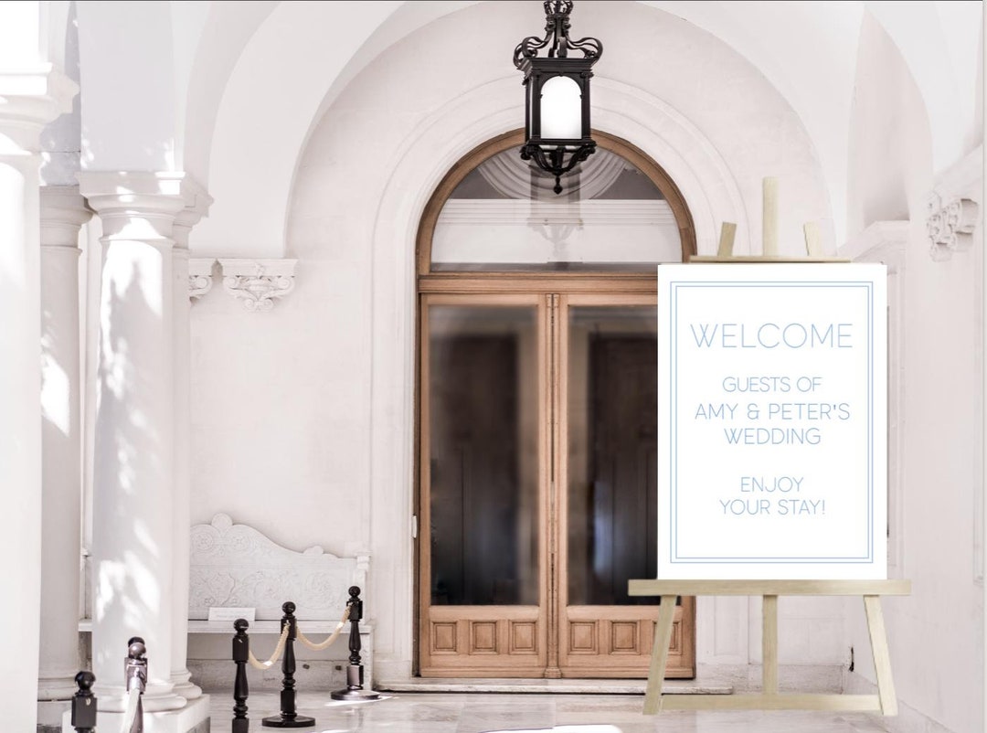 Tribeca Collection Hotel Welcome Sign Minimalist Wedding Invitation ...