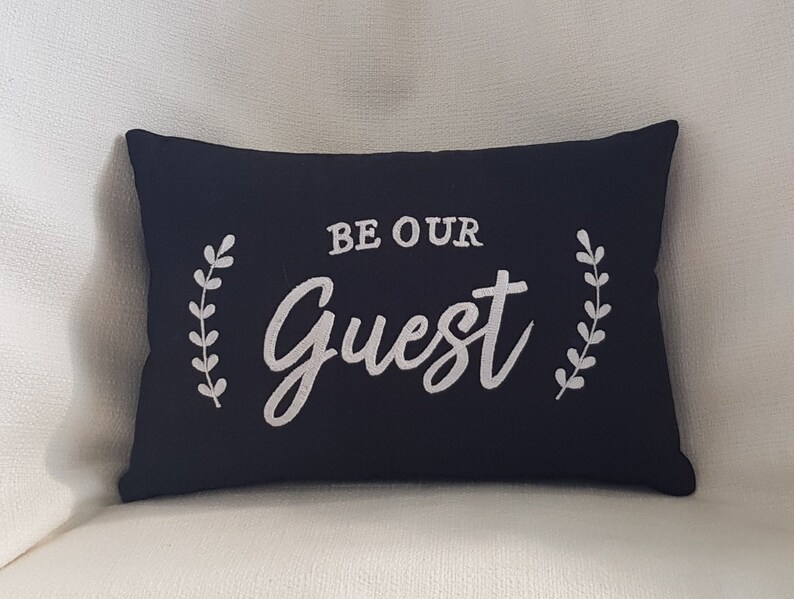 Embroidered Be Our Guest Pillow Guest Room Pillow 30% off | Etsy