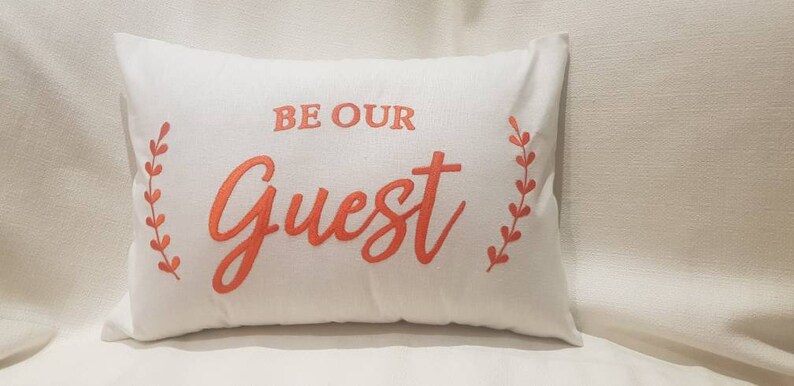 30% Sale Be Our Guest Pillow Embroidery Guest Room Cushion | Etsy