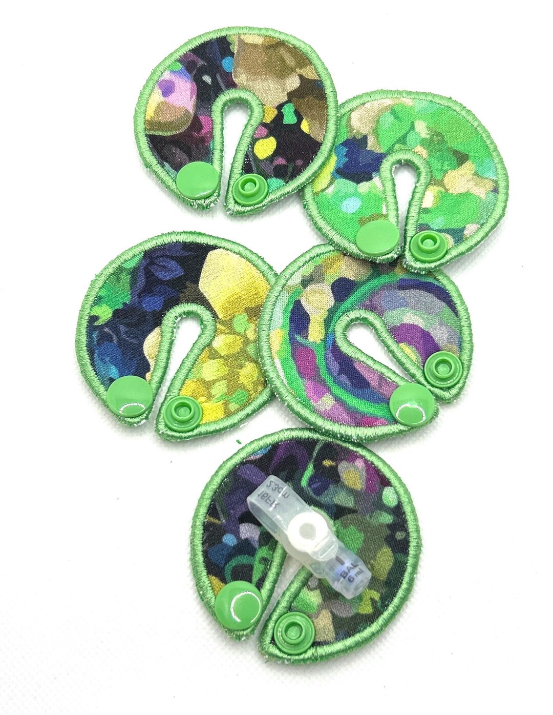 Tubie Pad Set of 5: Gtube Covers, Green Floral Design Fabric - Etsy