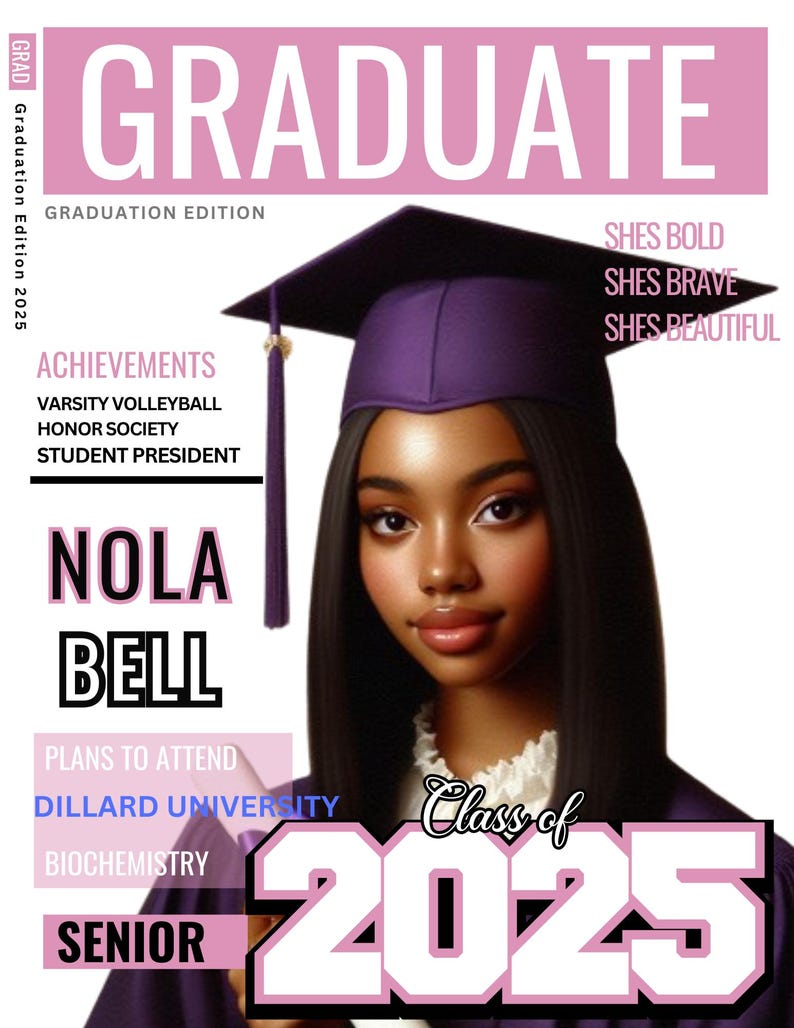 Graduation Magazine Cover (printed) - Etsy