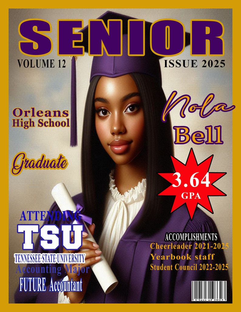 Graduation Magazine Cover (printed) - Etsy
