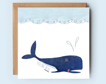 JE466 Get Well Soon Card Sorry You Are Feeling Under the Weather Cute ...