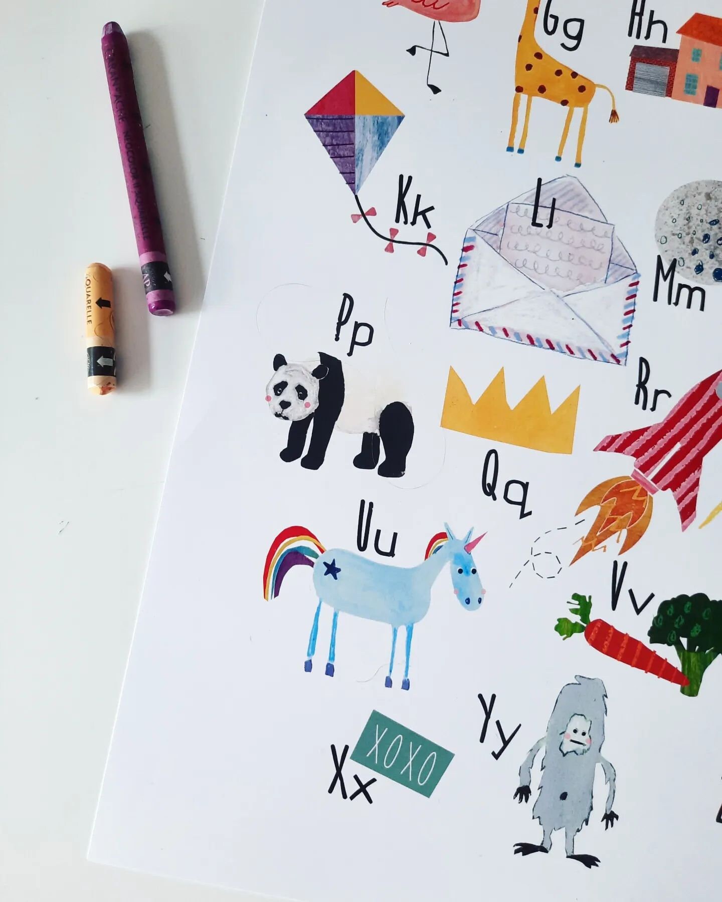 A-Z Nursery | A-Z Alphabet Print | Wall Art | Children's Art | Kids ...