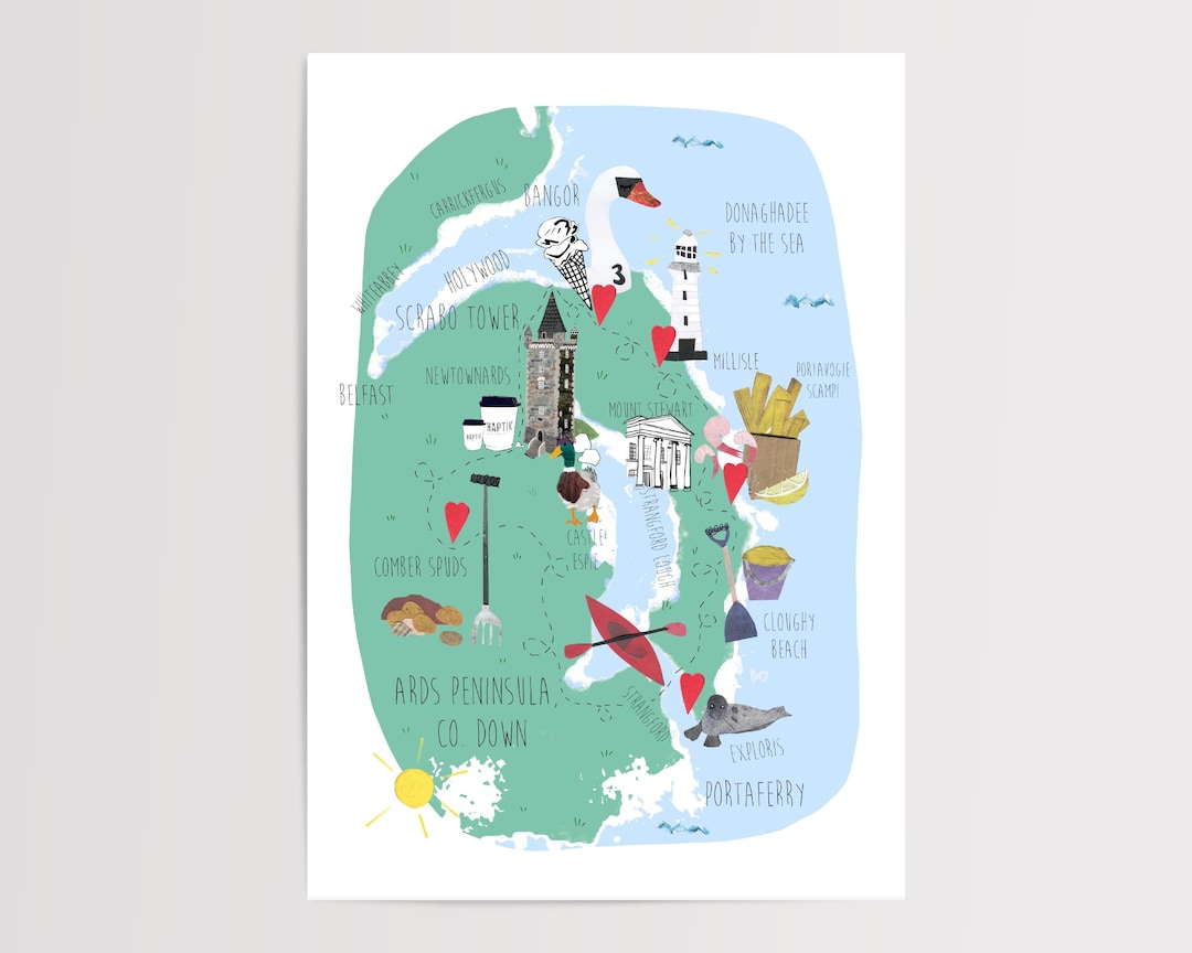 Ards Peninsula Map | Local Map | Map of Northern Ireland | UK Map ...