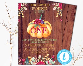 Pumpkin invitation | Etsy