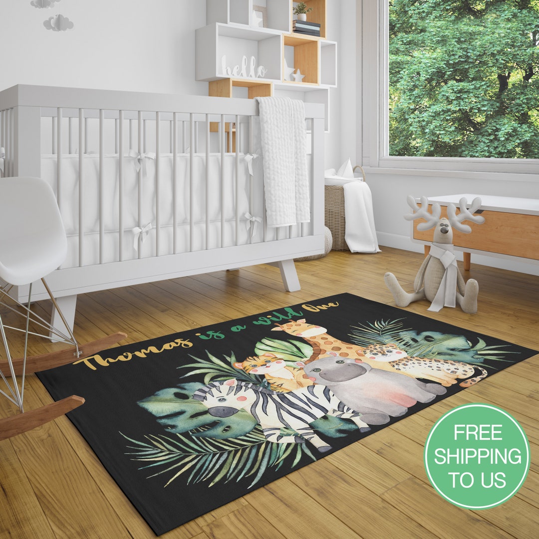 Safari Carpet, Animal Nursery Carpet, Gift for Child, Carpet for ...