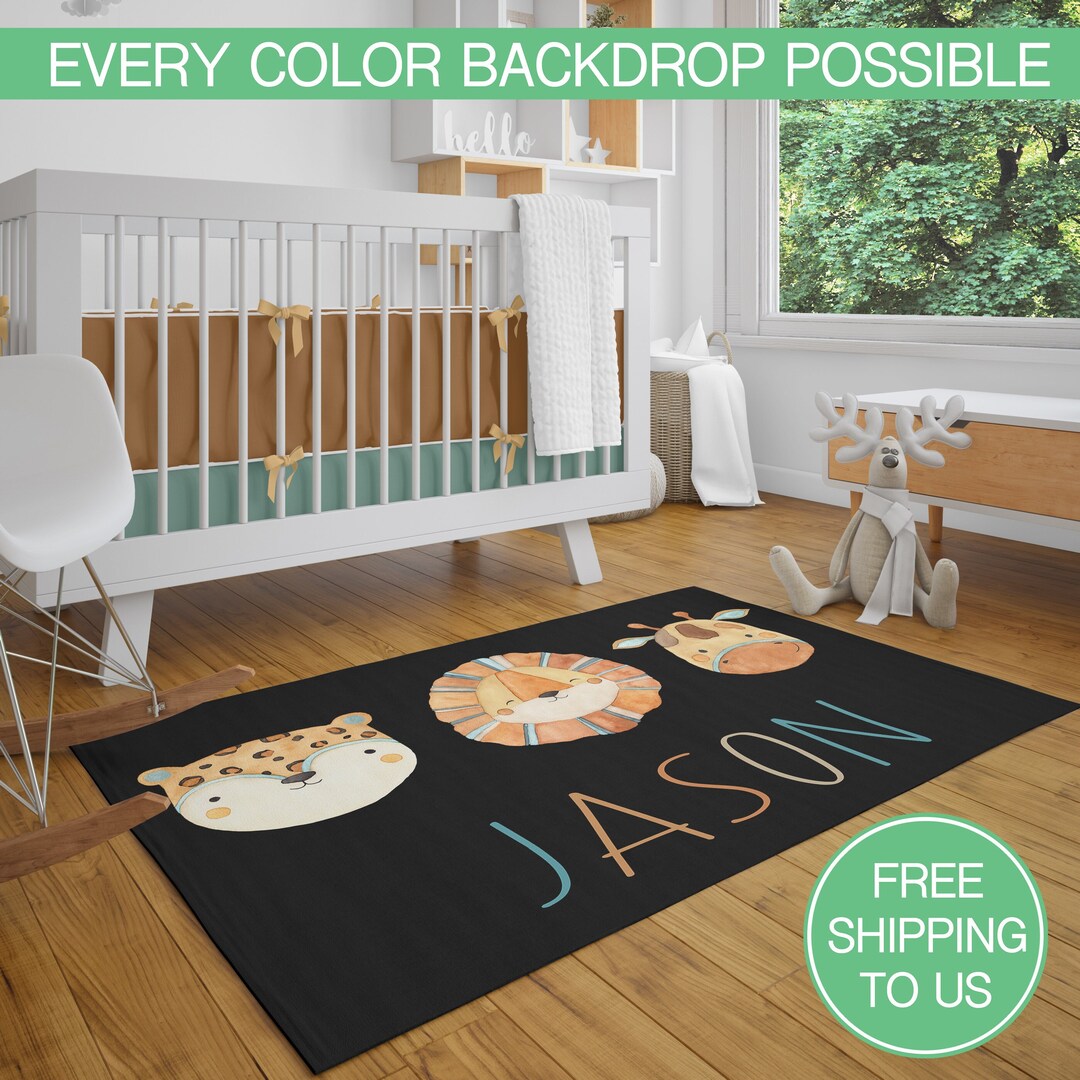 Safari Nursery Rug, Safari Rug, Jungle Nursery, Safari Rug Boy, Baby ...