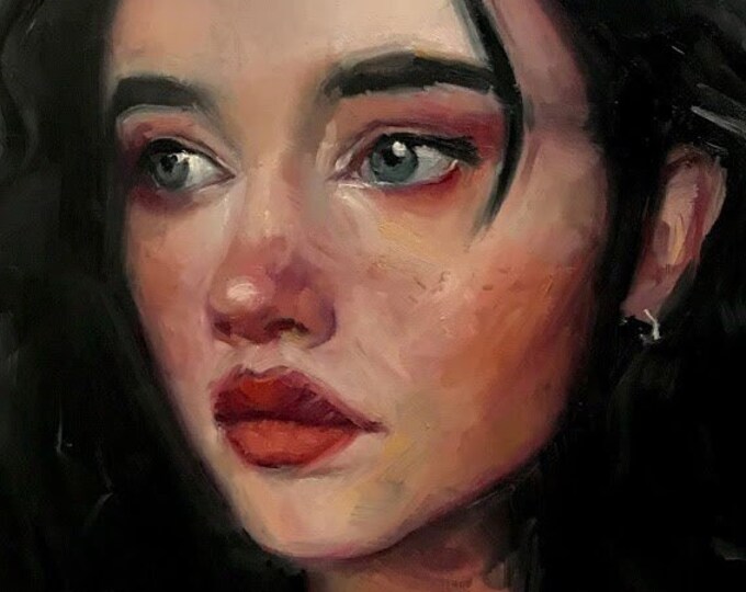 Original Oil Painting of "hailey Wait" - Portrait Study - Etsy