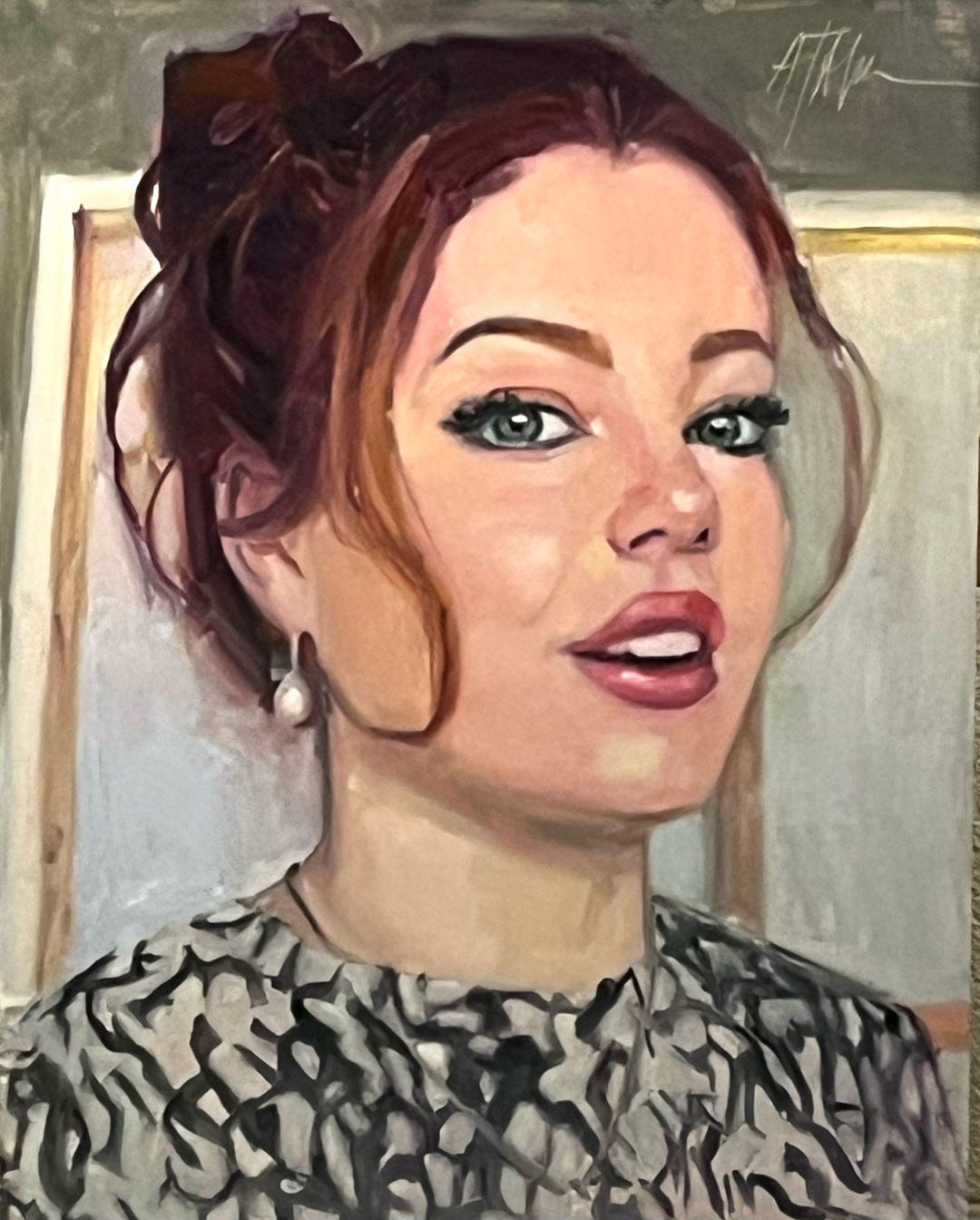 Hand Painted Oil Portrait: "fleur" - Alla Prima Style - Etsy