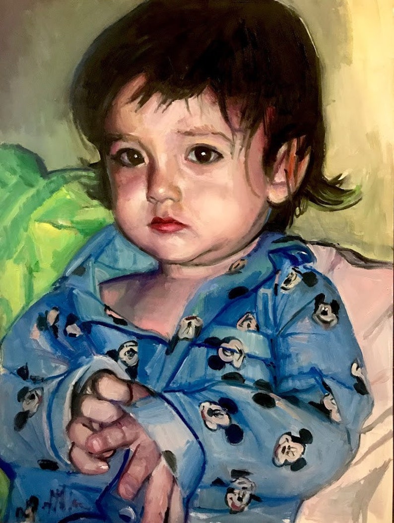 Custom Portrait Painting From Photos hand Painted | Etsy