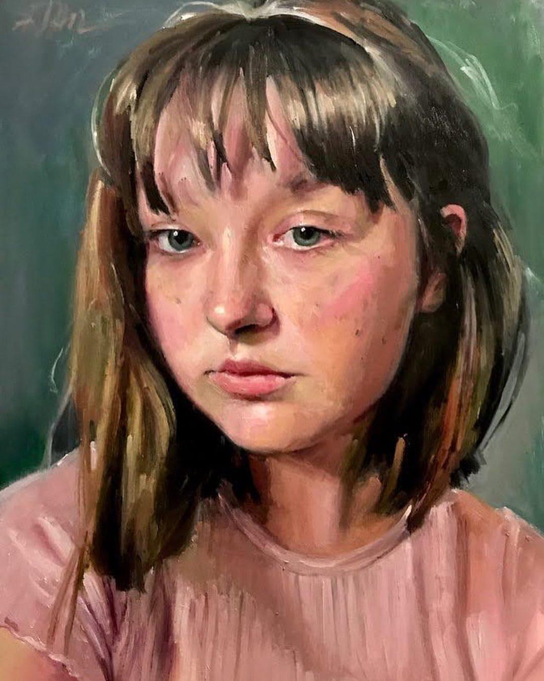 Beautiful Woman Oil Painting "rachel" - Hand Painted Portrait - Etsy