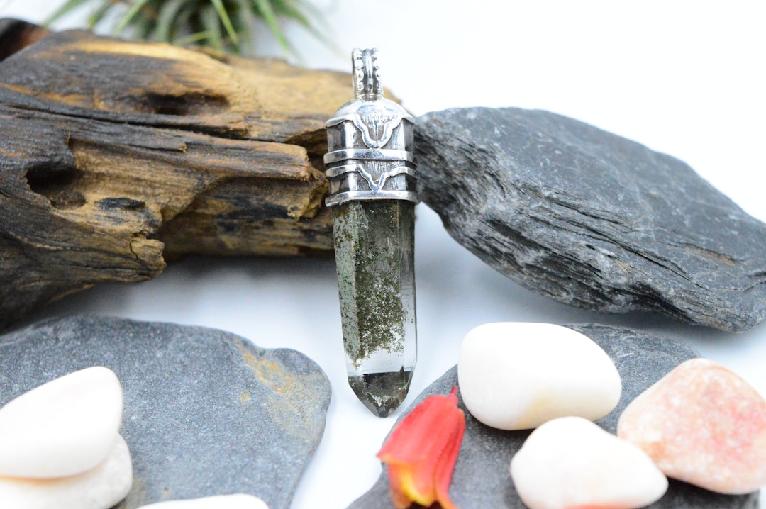 Chlorite Quartz Ganesh Himal Silver Pendant - Etsy