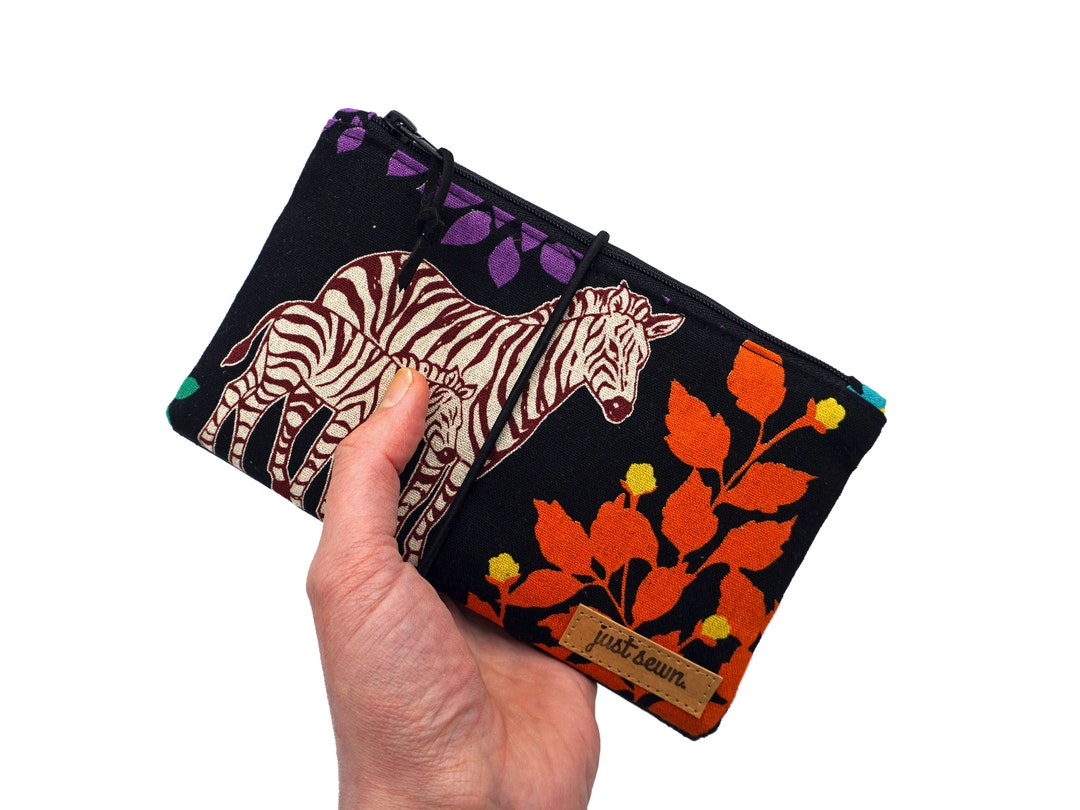 Tool Pouch Small Needle Case zebra Black Oilskin - Etsy