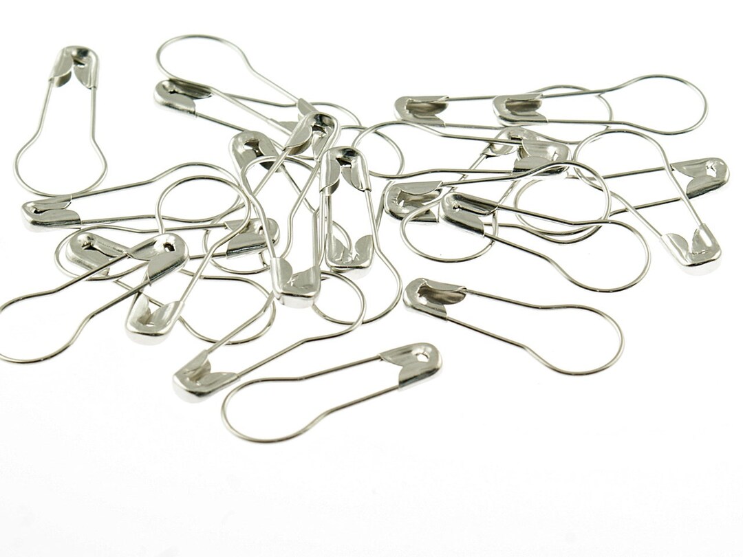 0.05 Eur/pc. 50 Safety Pins Labeling Pins in Silver - Etsy