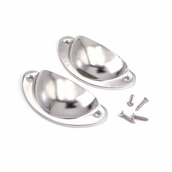 Drawer Handles Shell Handles in Silver Color 2 Pieces 149 - Etsy