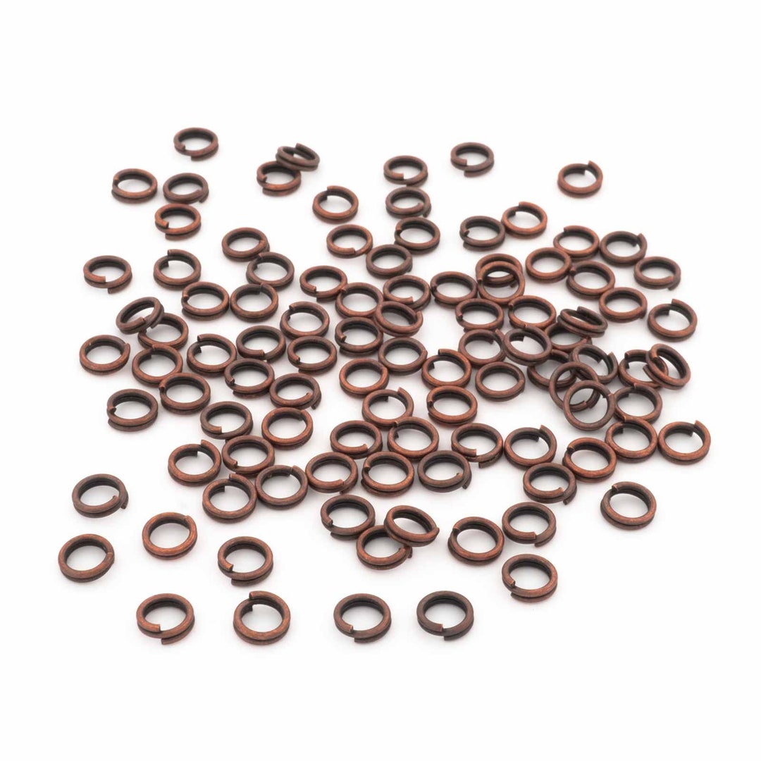 Split Rings in Antique Copper Colors 5 Mm 100 Pieces Vintageparts ...