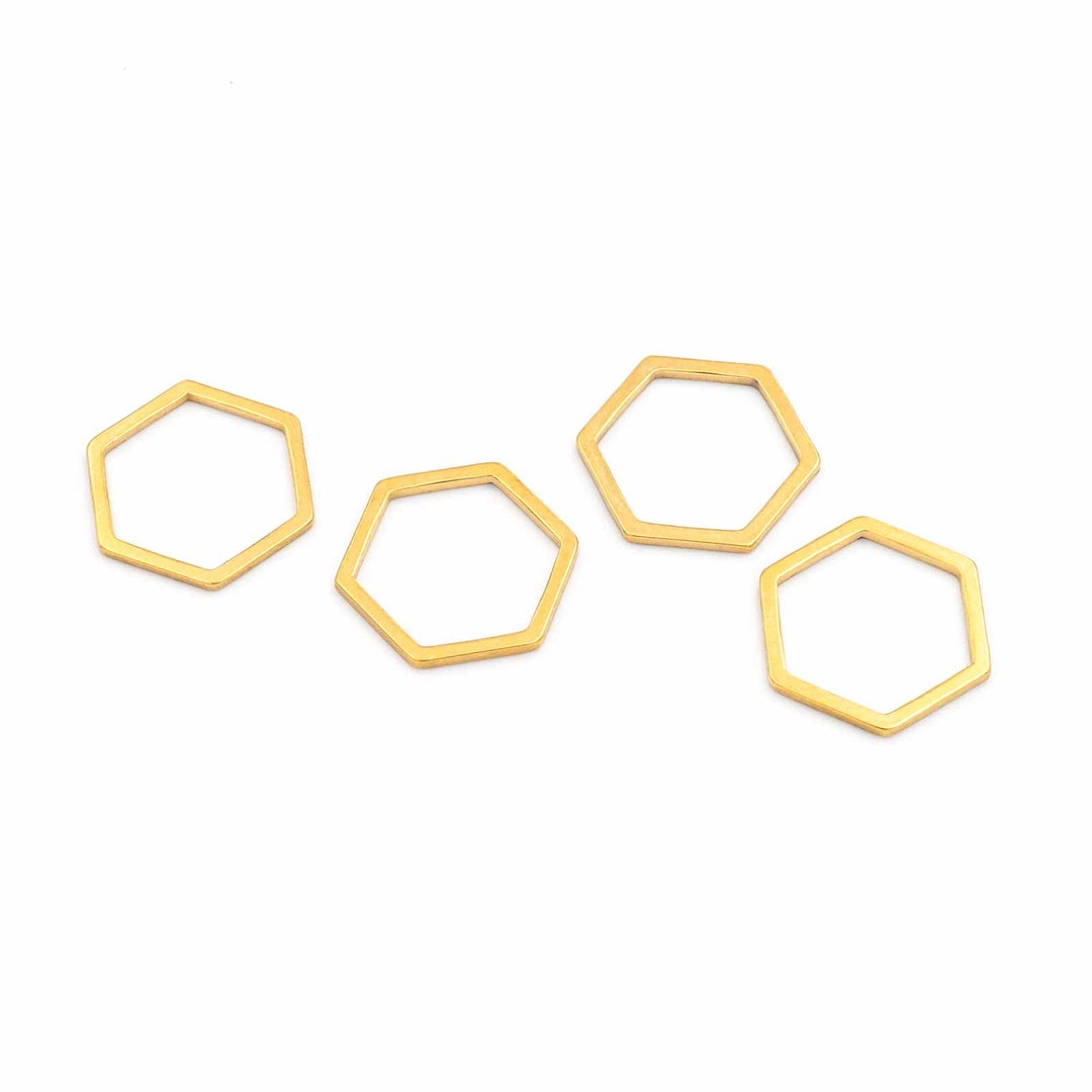 Small Connectors as Honeycomb in Gold-colored 304 Stainless Steel 4 ...