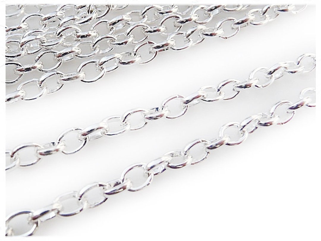 1.45 Eur/meter 2 M Link Chain Silver-colored - Etsy