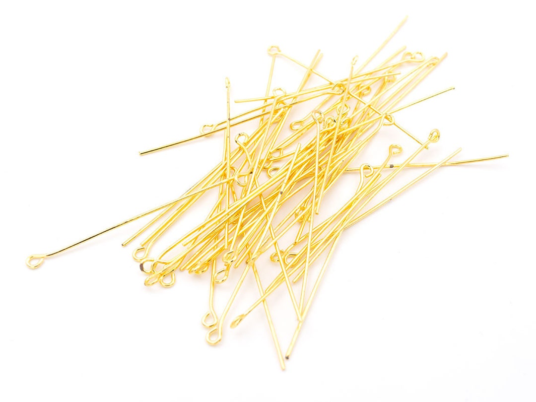 0.05 Eur/pc. Eyelet Pins in Gold Color 50 Mm 50 Pieces From - Etsy UK