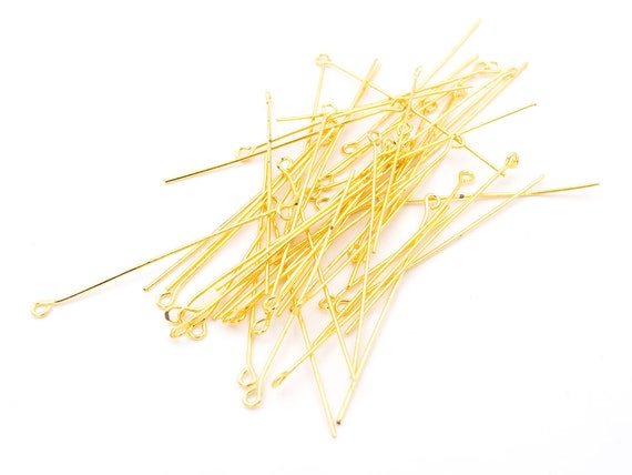 005 Eur/pcs. Eyelet Pins in Gold Color 50 Mm 50 Pieces of - Etsy UK