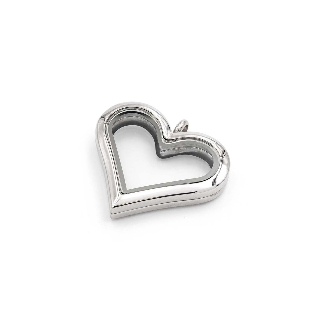 Hinged Medallion as a Heart Made of Stainless Steel With Magnetic Clasp ...