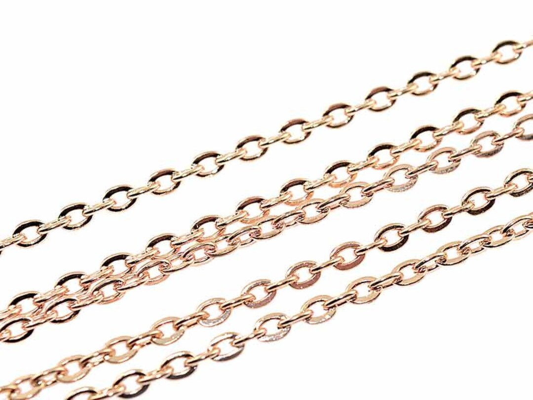 1.15 Eur/meter 2 M Link Chain in Rose Gold, 3 X 2 Mm - Etsy