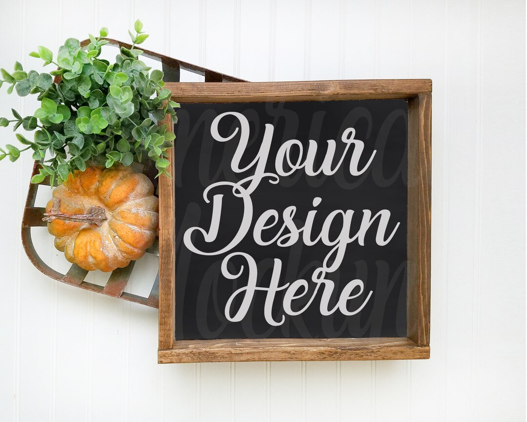 Farmhouse Chalkboard Wood Sign Mockup - Etsy
