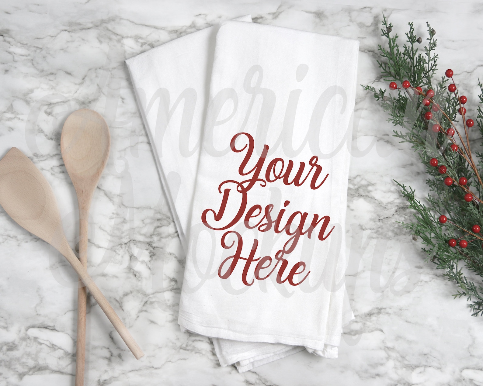 Christmas Farmhouse Tea Rag Mockup, Kitchen Towel, Tea Towels, Tea ...