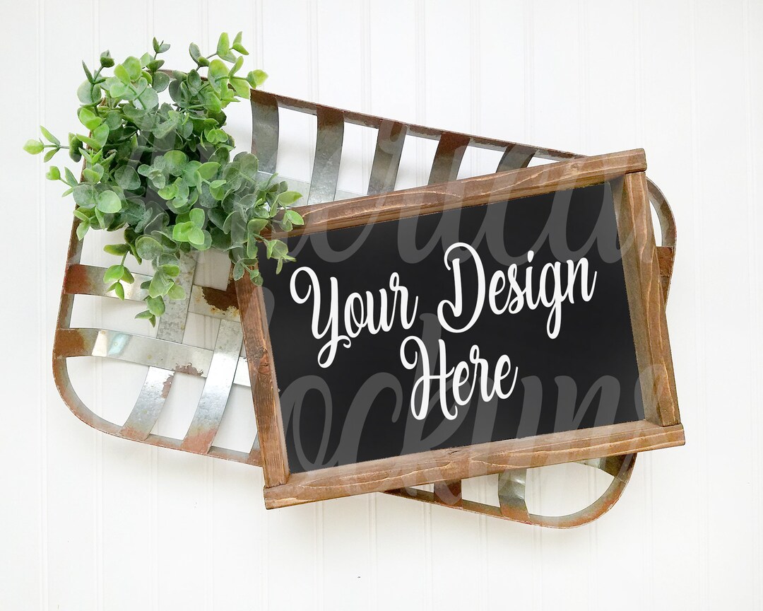 Farmhouse Chalkboard Wood Sign Mockup - Etsy
