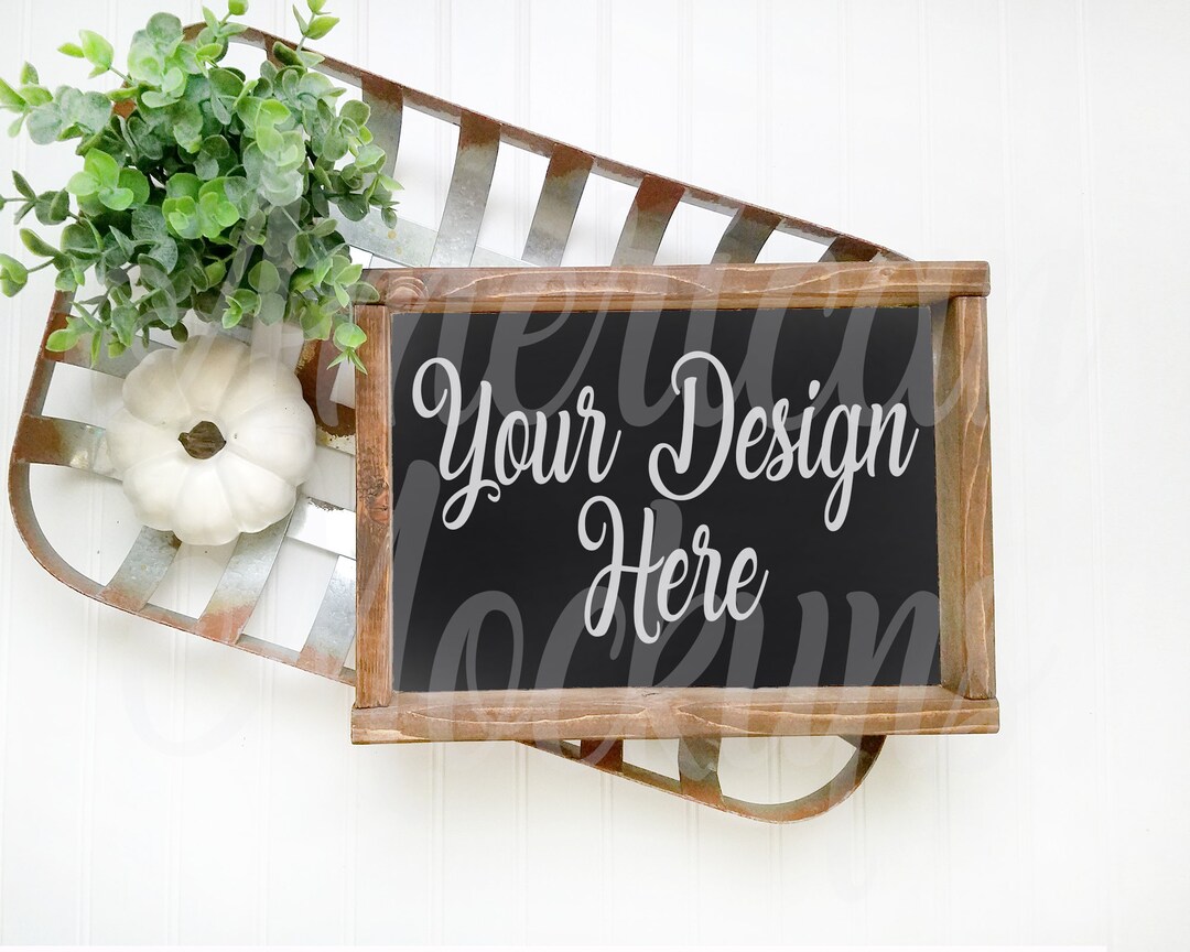 Farmhouse Chalkboard Wood Sign Mockup - Etsy