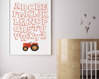 Tractor Alphabet - Etsy UK