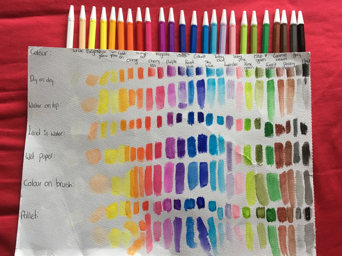 Refillable Mechanical Watercolour Pencils – 24 Colours - Etsy