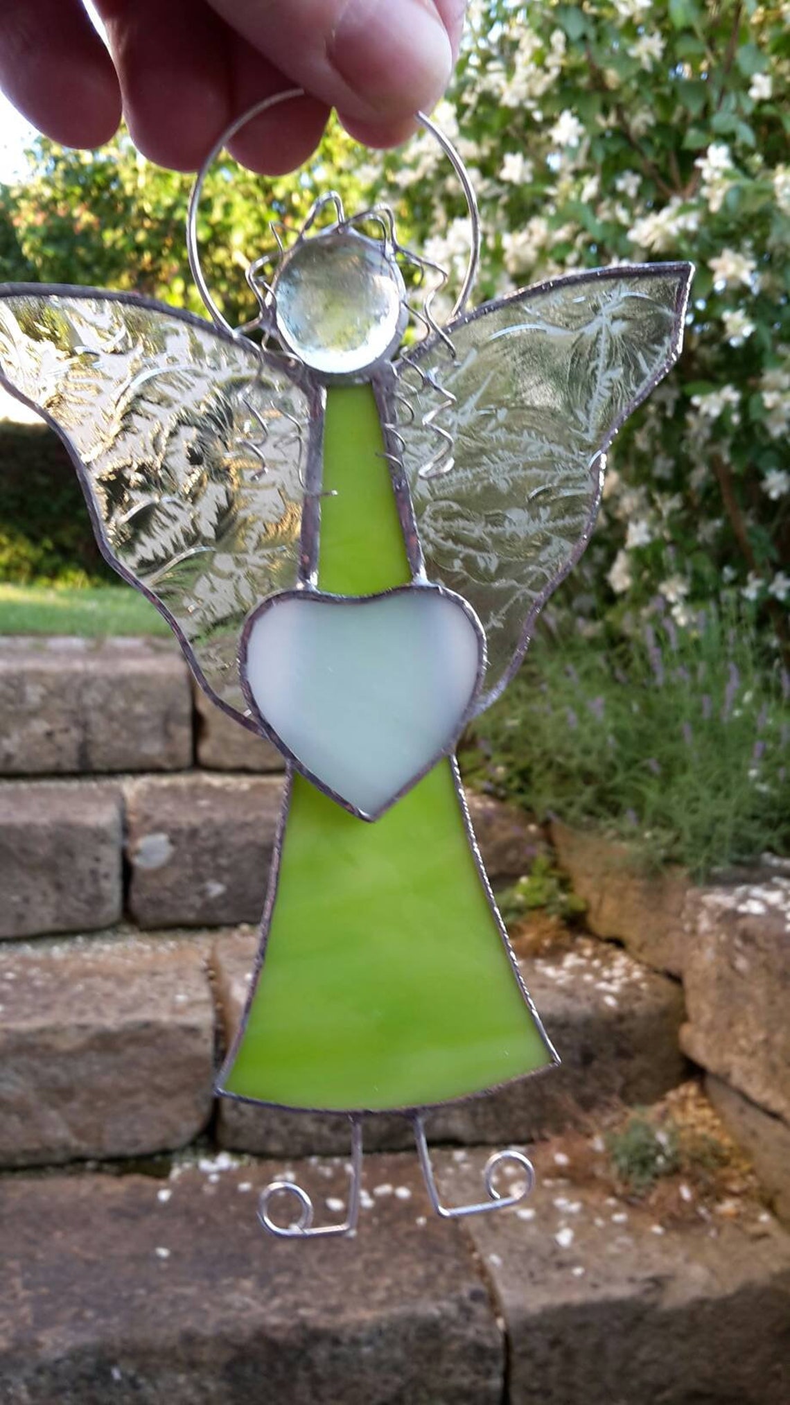 Tiffany-Glasengel Schutzengel KÄTHE mit Herz | Etsy