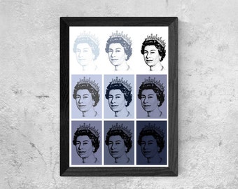 Queen Elizabeth Pop Art - Etsy