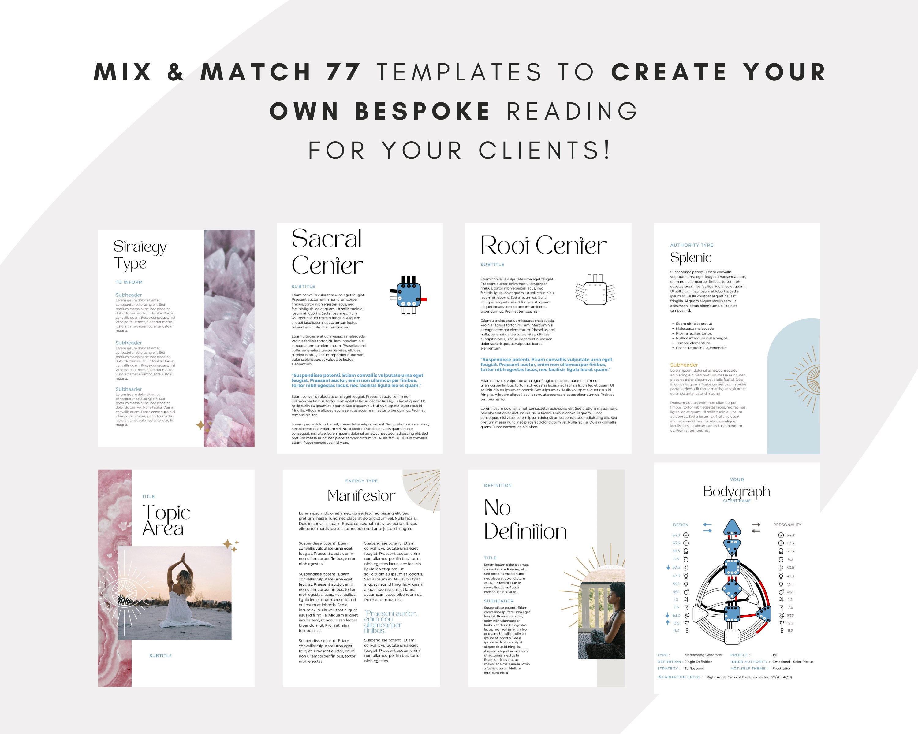 Human Design Customizable Canva Template, Human Design Reading Template ...