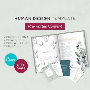Human Design Report Canva Template | Editable Client Resource (digital ...
