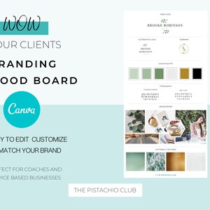 Canva Predesigned Brand Board for a Coach. Designed for a Small ...