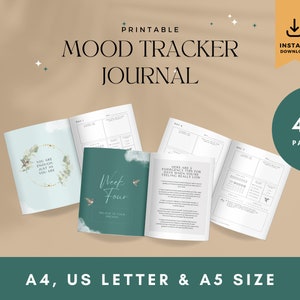 Printable Mood Tracker Journal, Daily Mood Tracker, Mood Journal, Mood ...