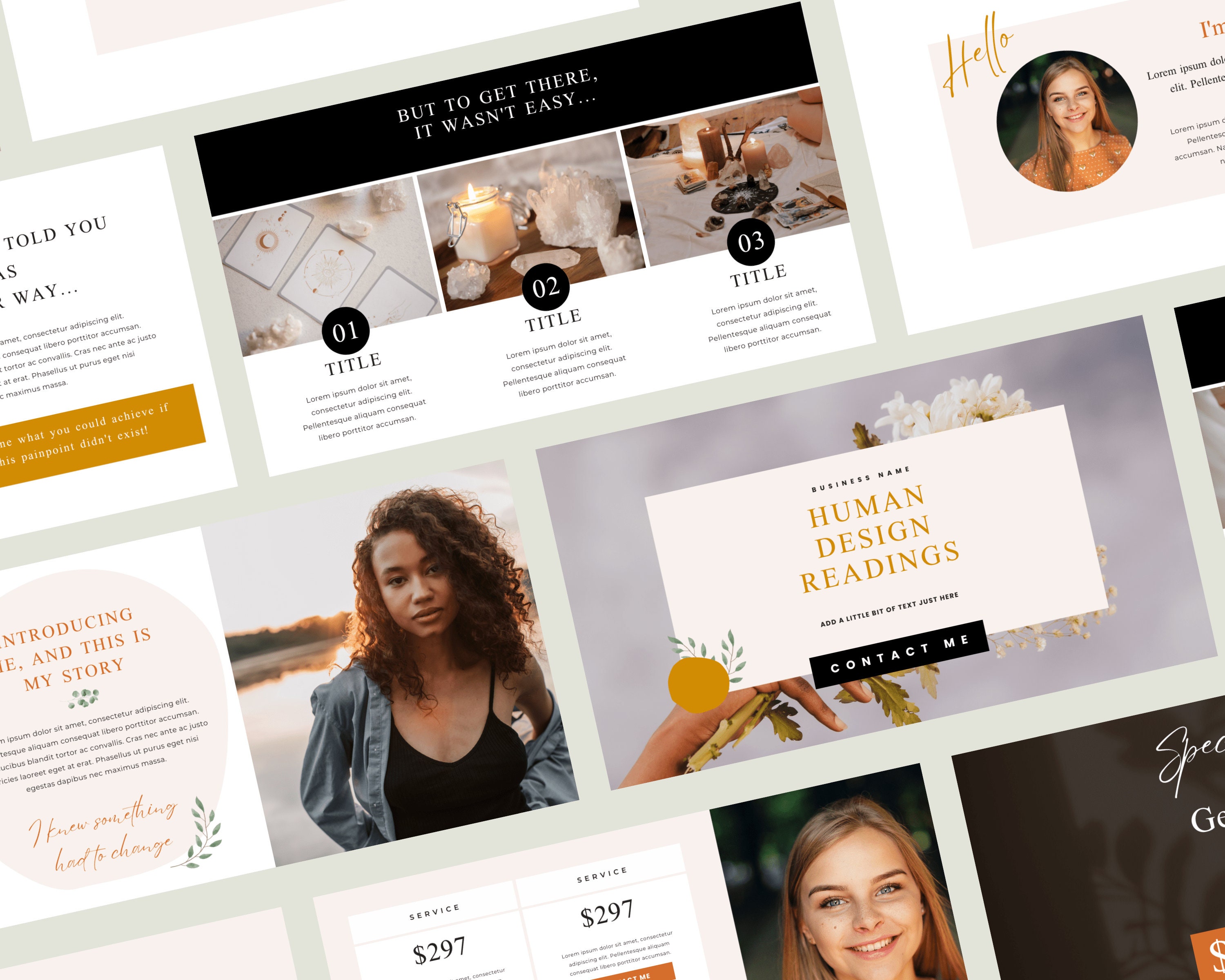 Human Design Reading Website Template Canva for Coach, Spiritual Based ...