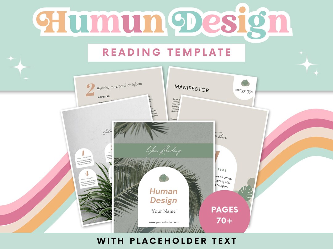 Reading Canva Template for Human Design Coaches. Perfect for Spiritual ...