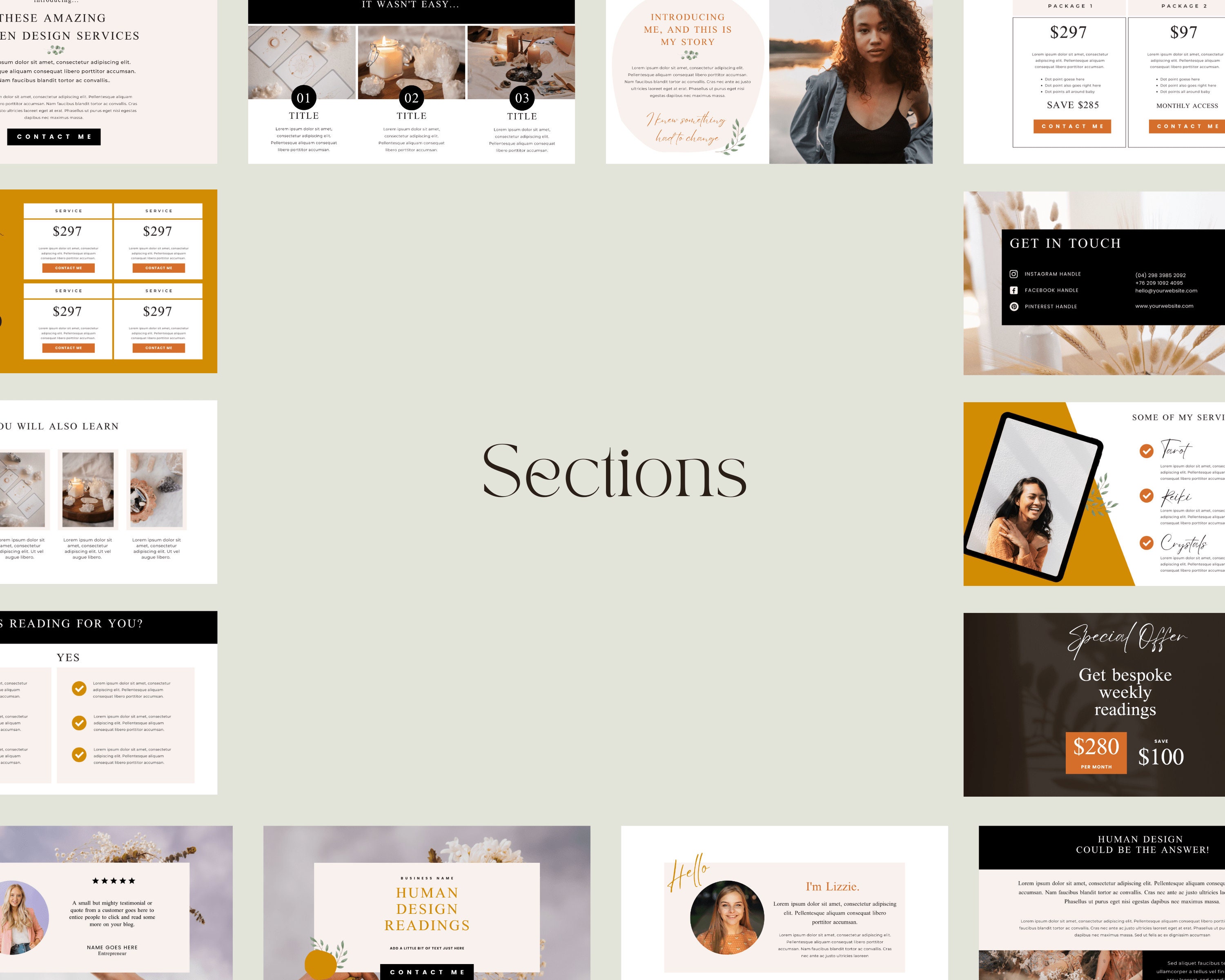 Human Design Reading Website Template Canva for Coach, Spiritual Based ...