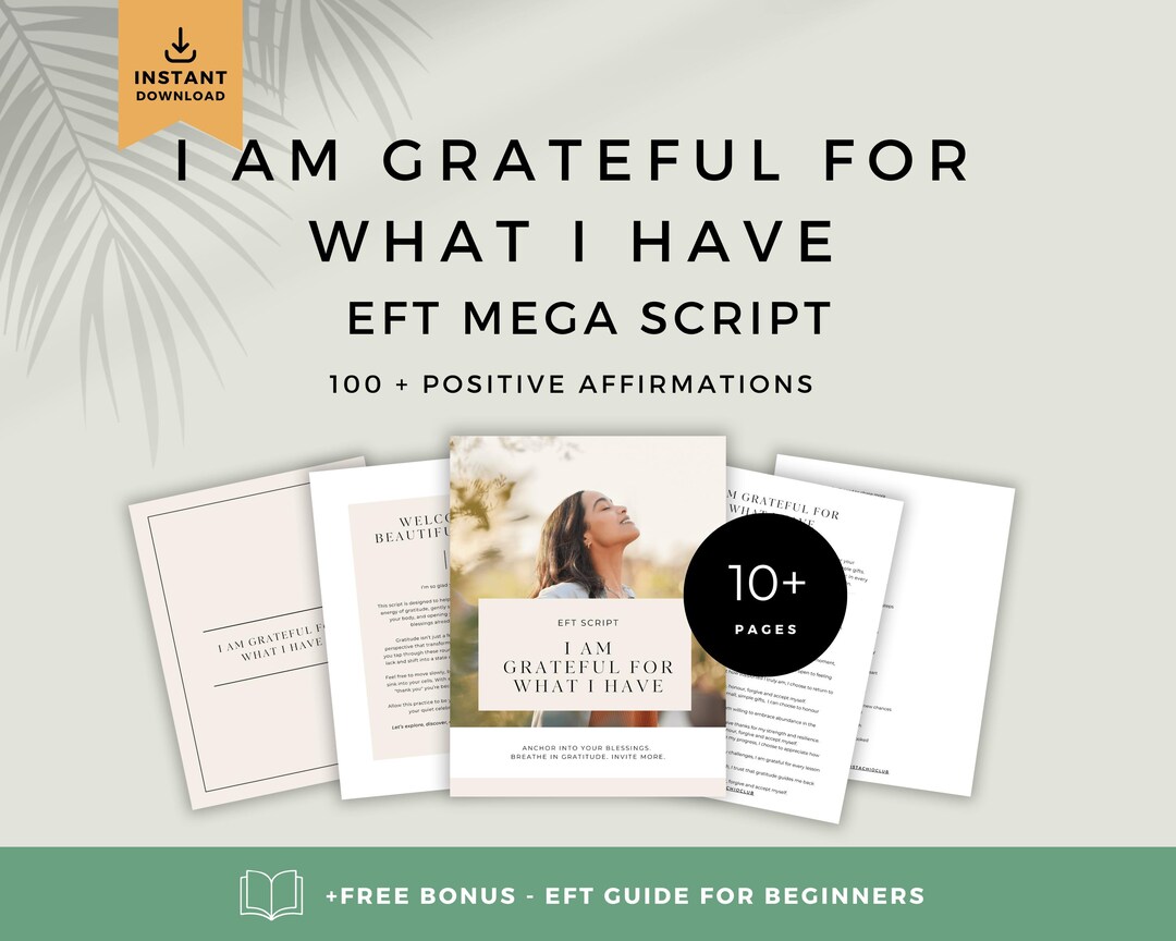 Gratitude EFT Tapping Script | Positive Affirmations | Energy Healing ...