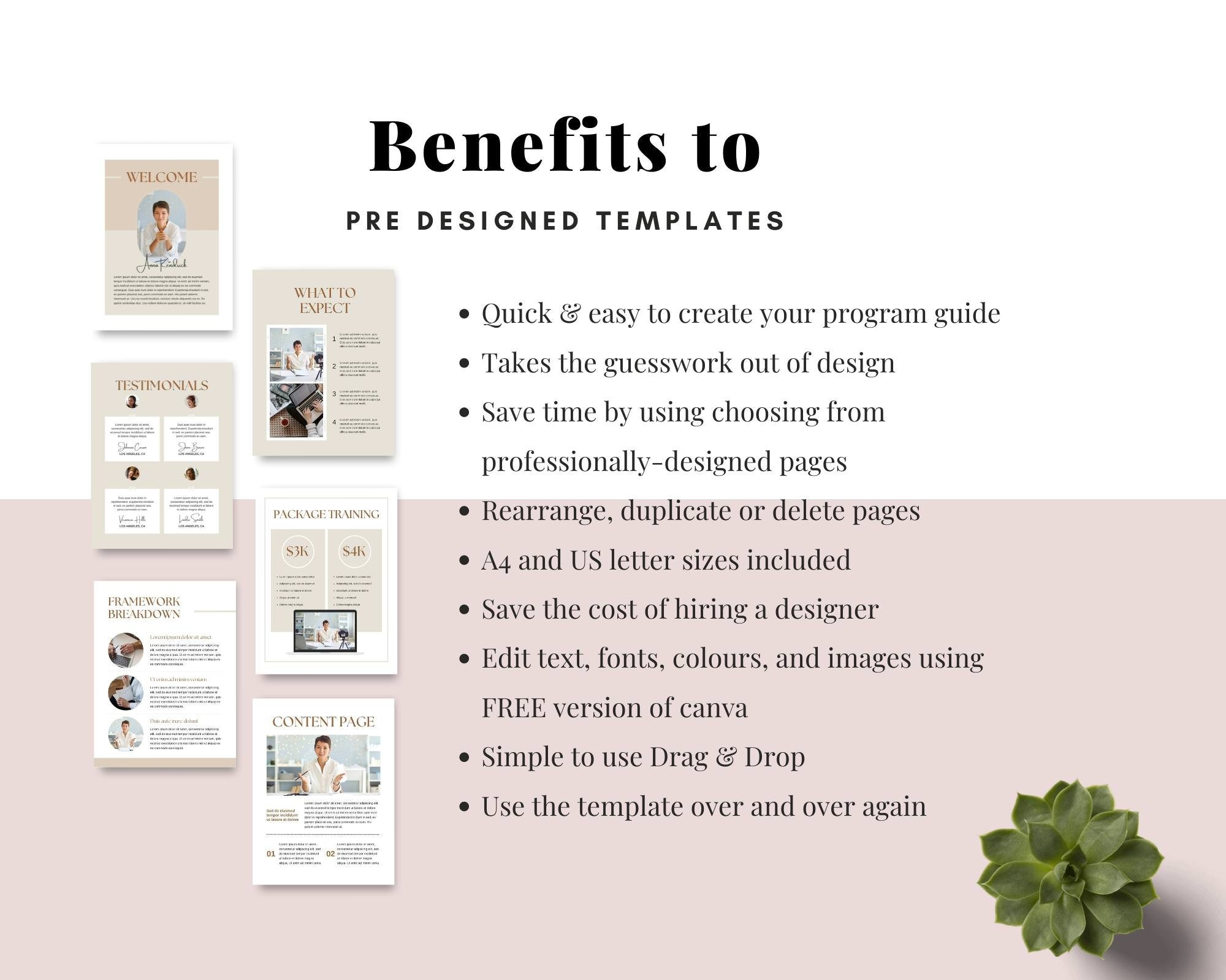 Coaching Package, Canva Template Coaching Program Pricing Guide ...