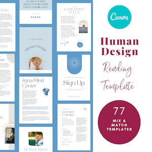 Human Design Customizable Canva Template, Human Design Reading Template ...