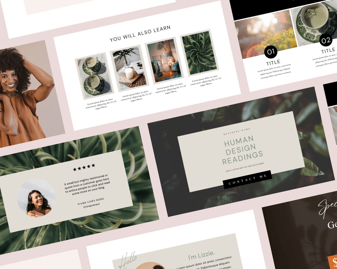 Human Design Reading Website Template Canva for Coach, Spiritual Based ...