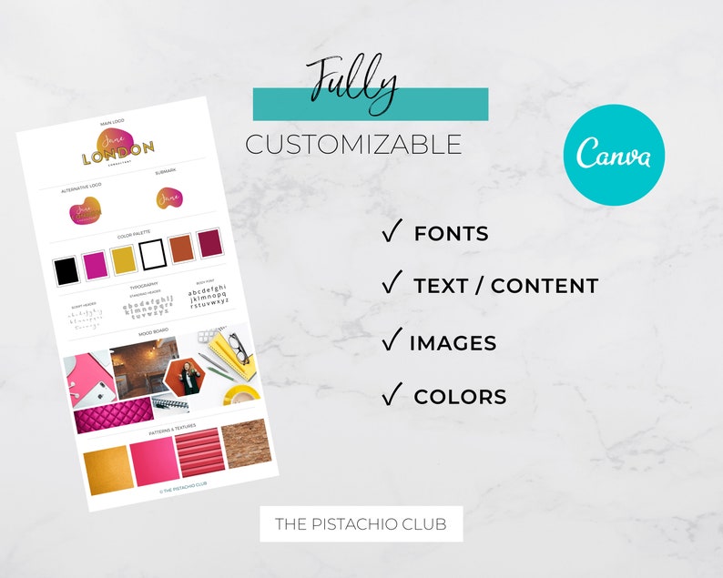 Canva Predesigned Brand Board for a Small Business. Designed for a VA ...