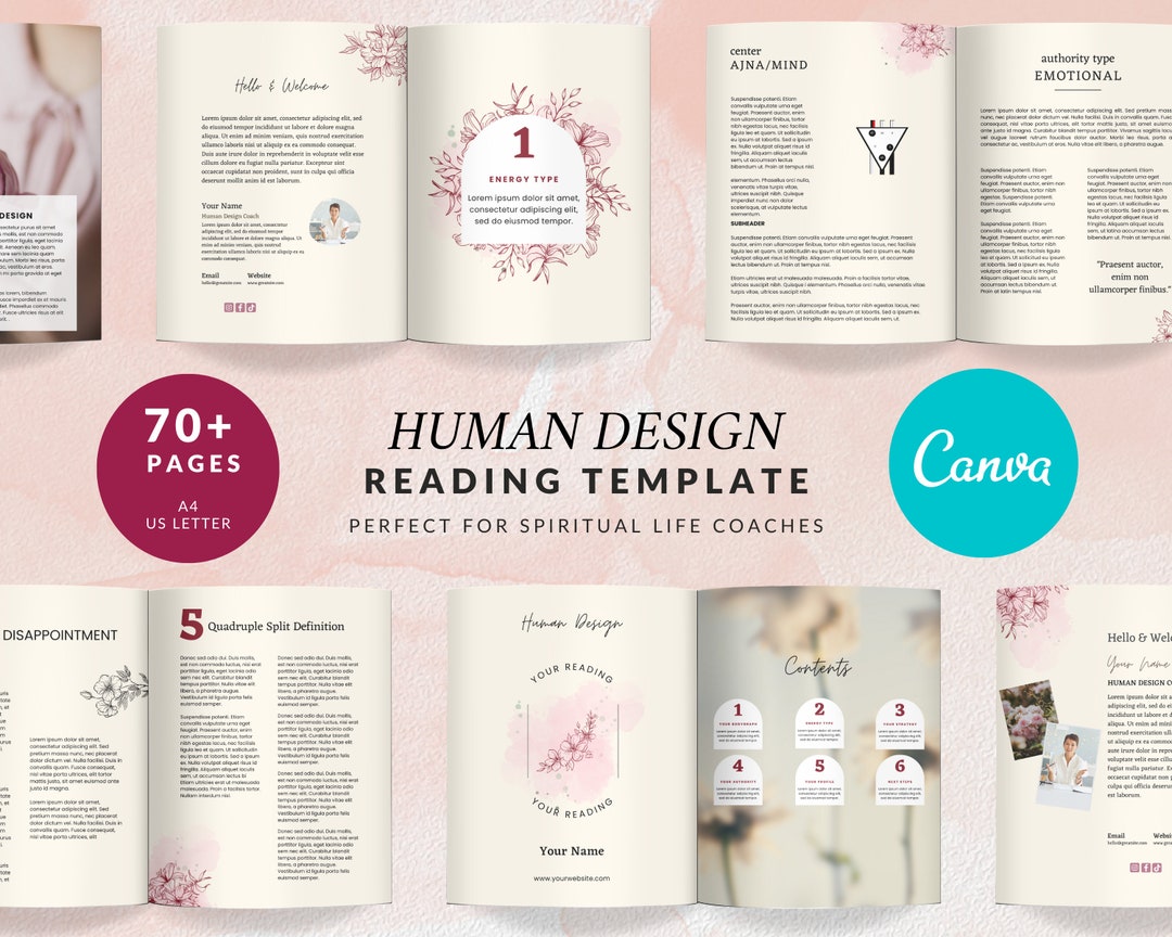 Canva Human Design Reading Template for Human Design and Spiritual ...