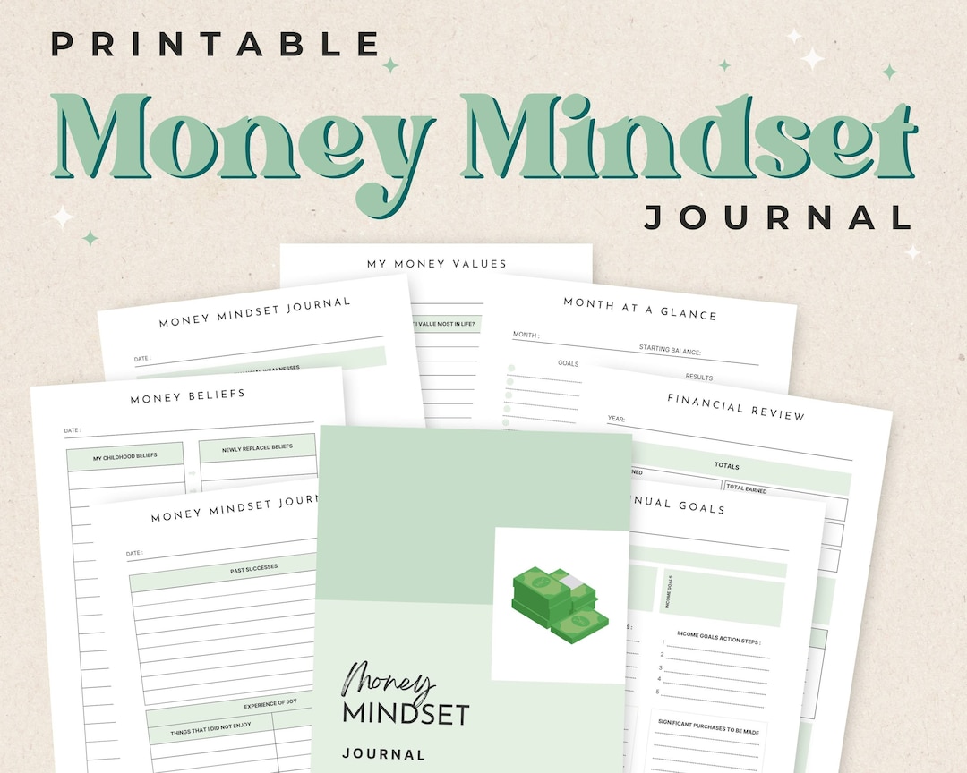Money Mindset Planner Printable, Money Planner, Money Growth Mindset ...