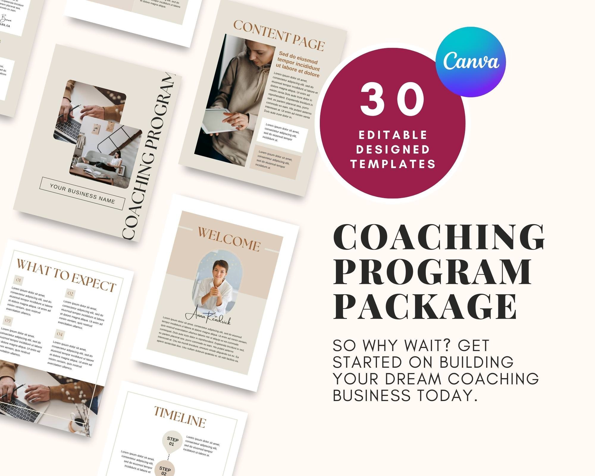 Coaching Package, Canva Template Coaching Program Pricing Guide ...